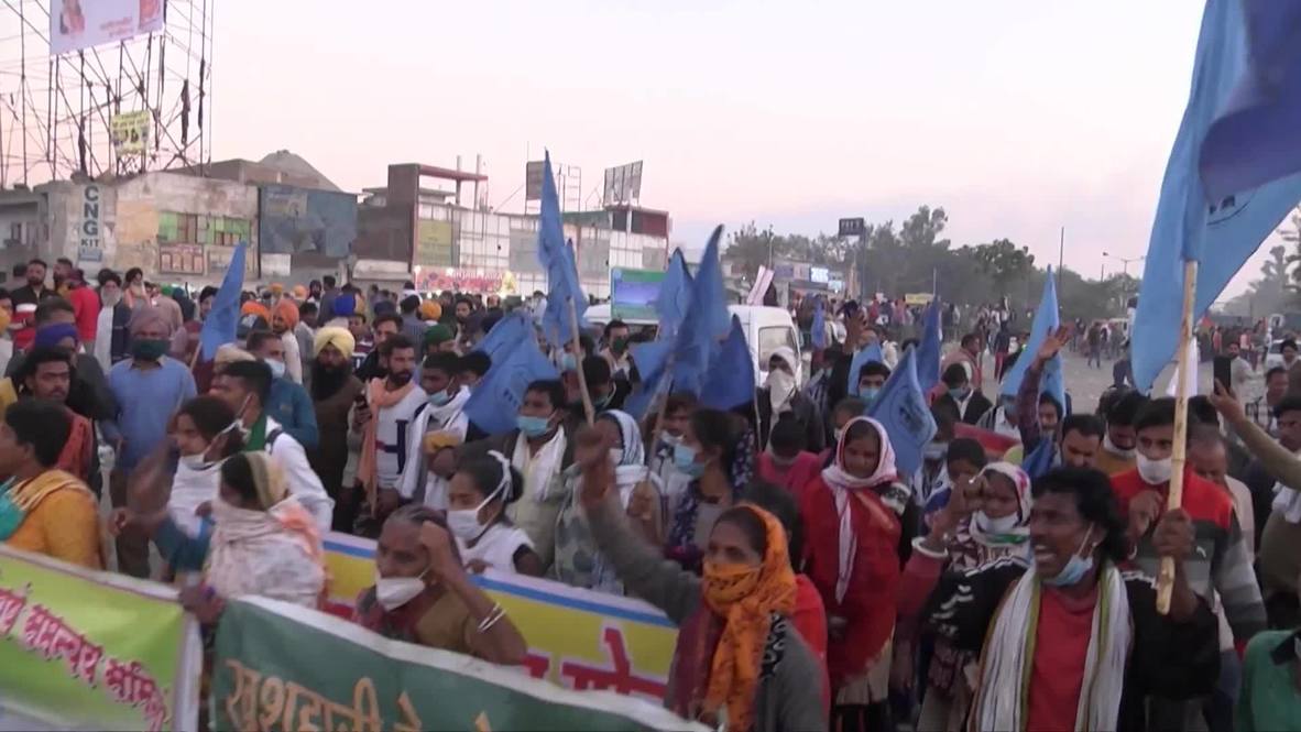India: Anti-farm bill protest held at Singhu border | Video Ruptly